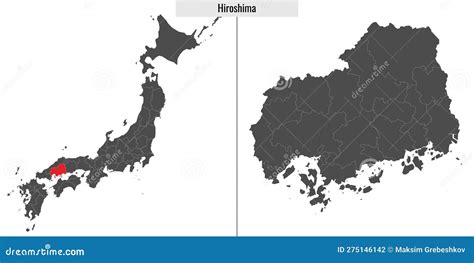 Outline Hiroshima Skyline Vector Illustration CartoonDealer