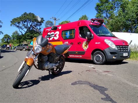 Mulher fica ferida em acidente de trânsito na SC 390 em Concórdia