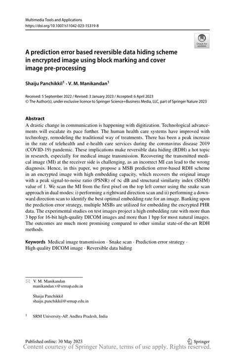 a prediction error based reversible data hiding scheme in encrypted image using block marking
