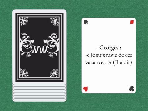 Le discours rapporté au passé Cartas al azar