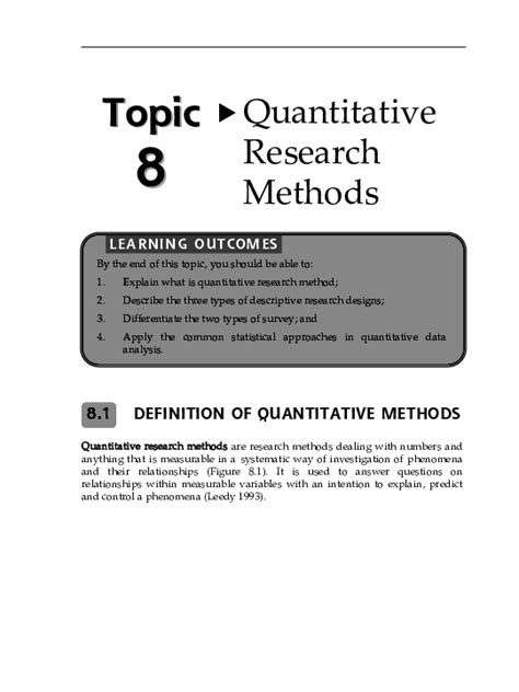 pdf quantitative research methods definition of quantitative methods ian carlo