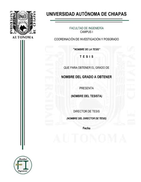 Portada Tesis Uma Verde Portadas Tesis Tesis Portadas Word The Best