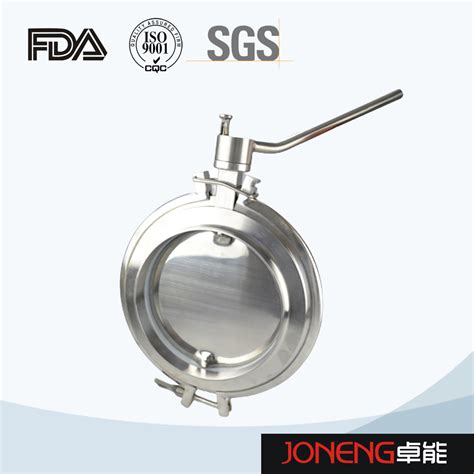 SS304 SS316L Hygienic Buttefly Valves For Powder Powder Butterfly Valve