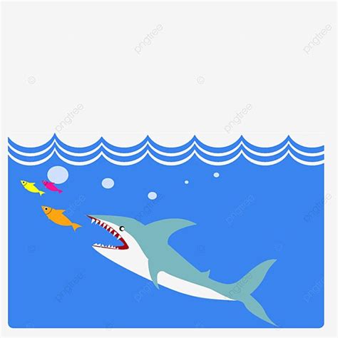 상어 출몰 벡터 캐릭터 소재 바다 일러스트 상어 물고기를 먹는다 대양 PNG 일러스트 및 벡터 에 대한 무료 다운로드