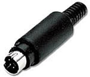 Connecteur Mini DIN 4 broches Mini DIN 4 broches Mâle Noir