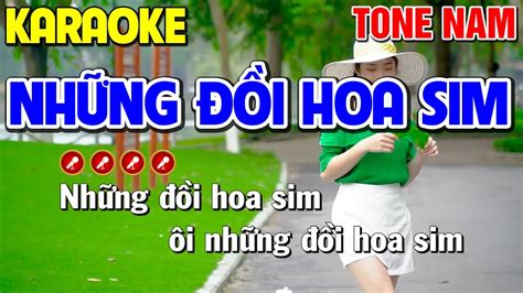 NHỮNG ĐỒI HOA SIM Karaoke Nhạc Sống Tone Nam Karaoke Mai Phạm YouTube