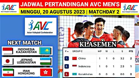 Jadwal AVC Men S Senior Volleyball Hari Ini Indonesia Vs Kazakhstan