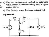 Answered A Use The Mesh Current Method To Bartleby