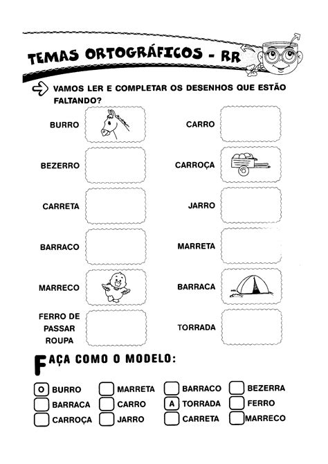 Atividades De Ortografia Rr Para Alfabetiza O S Atividades