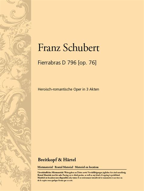 Schubert Fierrabras Breitkopf Härtel