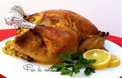 Poulet Rôti Farci aux Riz FandeCuisine