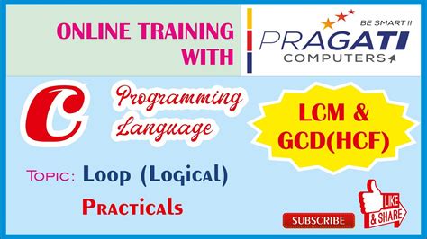 find the lcm and gcd hcf in c language youtube