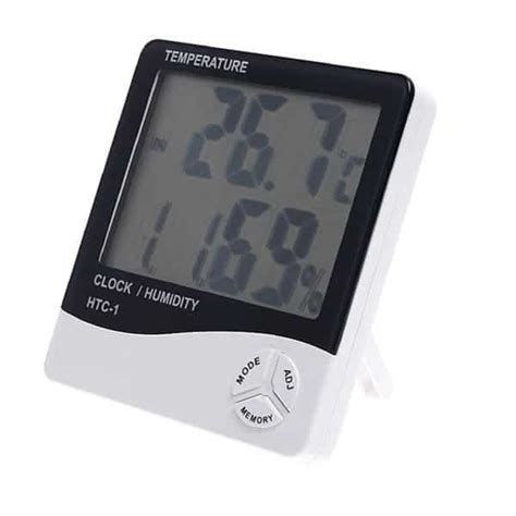 Jual Digital Thermometer Hygrometer With Clock Htc Bibit Online