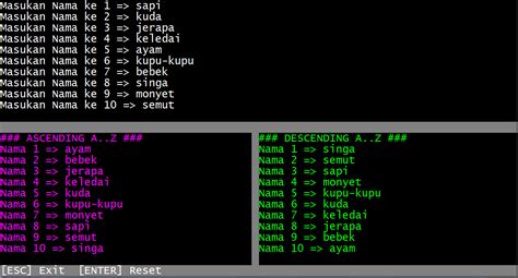 Begin The Program Mengurutkan Array Pada Pascal Menggunakan Algoritma