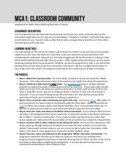 Mca Classroom Community Pdf Mca Classroom Community Assignment
