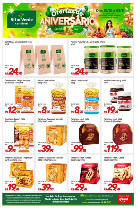 Ofertas da Rede Sítio Verde Hortifruti
