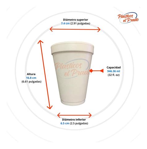 Vaso De Unicel 1 Litro Caja Con 20 Paq 15 Piezas C u Envío gratis