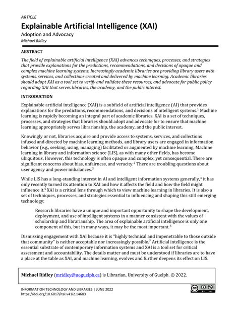 Pdf Explainable Artificial Intelligence Xai