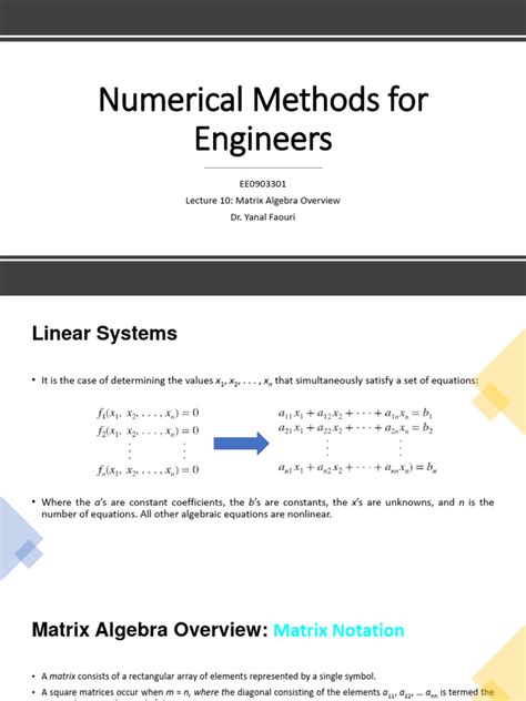 lecture 10 pdf matrix mathematics mathematics