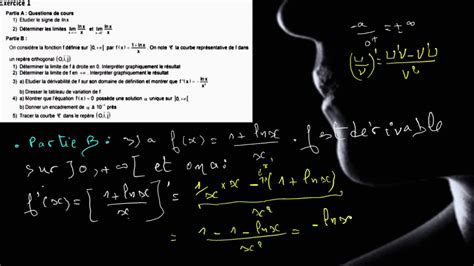 Fonction Logarithme népérien exercice corrigé Bac économie et Bac