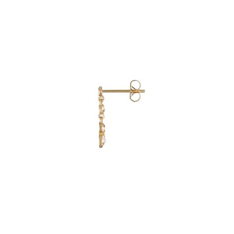 Boucles Oreilles Or Jaune Oxydes De Zirconium Sagesse Mes Bijoux Fr