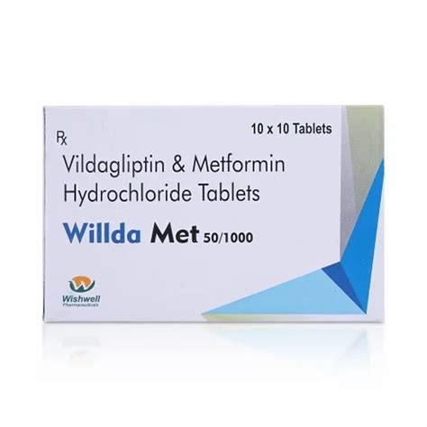 Vildagliptin 50 Mg Metformin 1000 Mg Packaging Size 10 10 At Rs 139