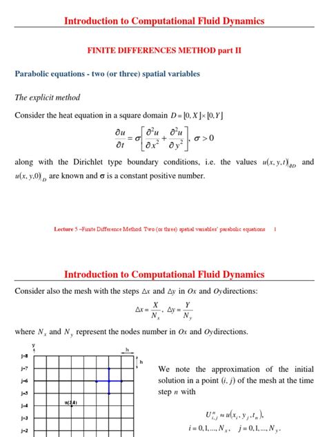 introduction to computational fluid dynamics finite differences method part ii pdf