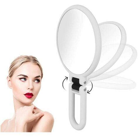 Miroir De Maquillage Double Face Avec Miroir Main Avec Grossissement