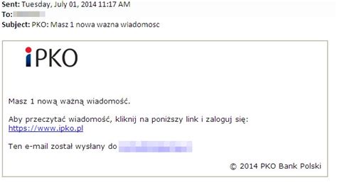 Uwaga Klienci PKO BP znowu na celowniku cyberprzestępców phishing