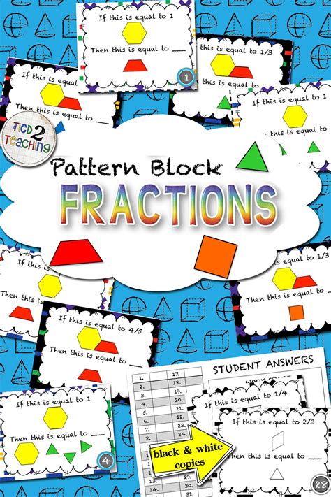 pattern block fractions task cards middle grades fractions task cards fractions math task