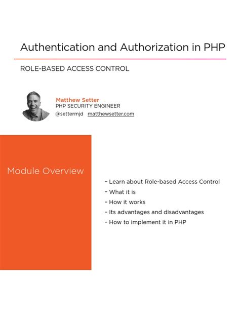 authentication and authorization in php role based access control pdf access control