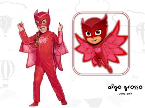 DISFRAZ PJ MASK ULULETTE ROJO TALLE 2 Art CAD1342 Algo Grosso