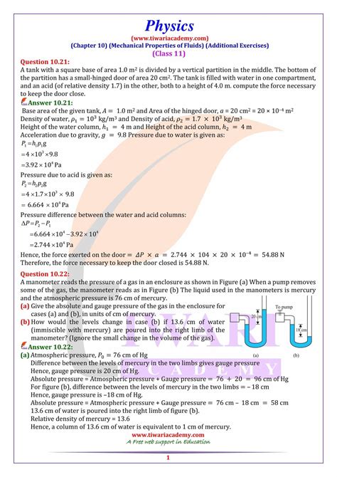 NCERT Solutions For Class 11 Physics Chapter 10 Mechanical Properties
