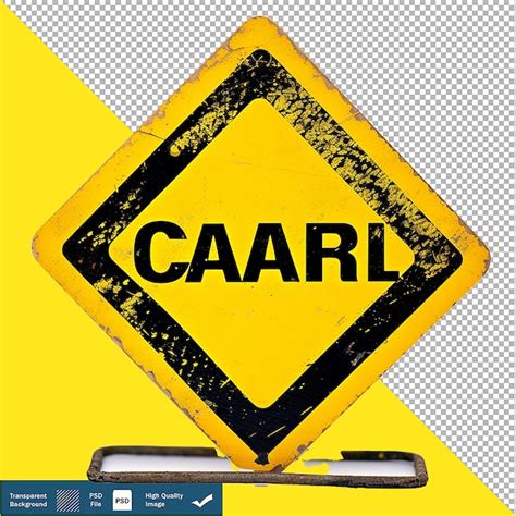 Señal de advertencia en el fondo transparente png psd Archivo PSD Premium