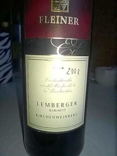Flein Talheim Edelis Fleiner Kirchenweinberg Lemberger Kabinett Vivino