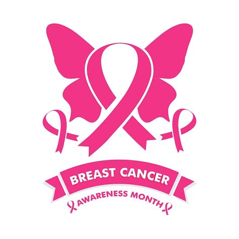 Diseño del mes de concientización sobre el cáncer de mama cinta rosa