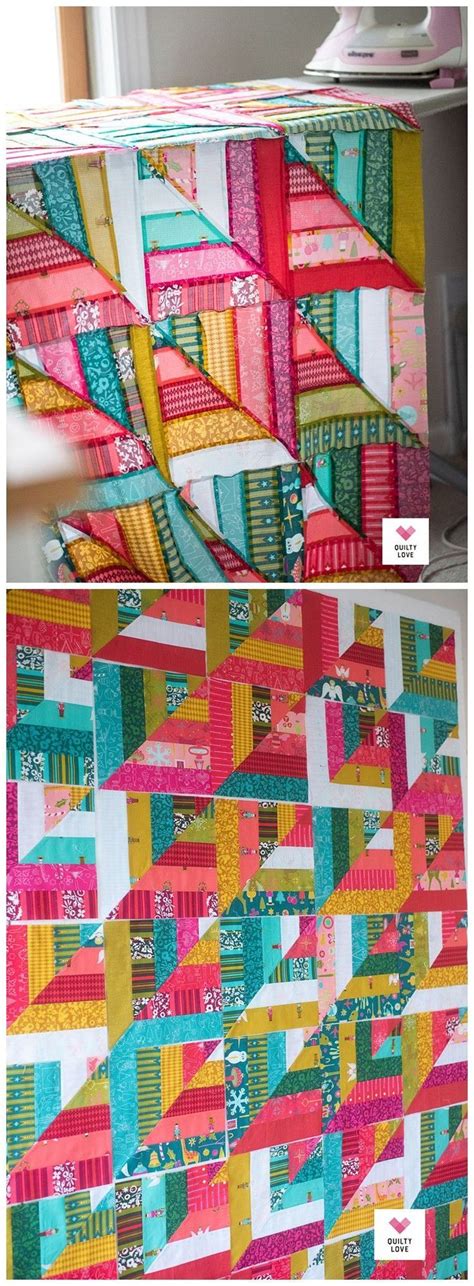 Lucky Log Cabins PDF Quilt Pattern Log Cabin Quilt Pattern Modern