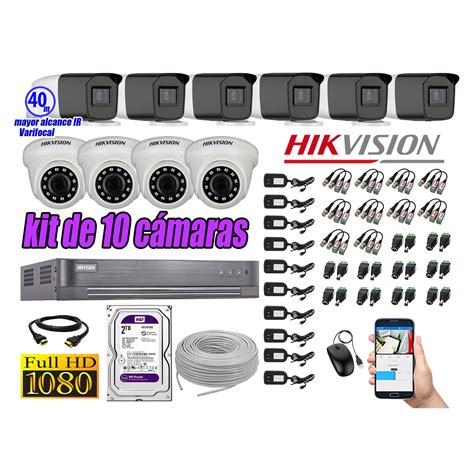 Ripley KIT 10 CÁMARA SEGURIDAD HIKVISION RI E055 KT10 FH FULL