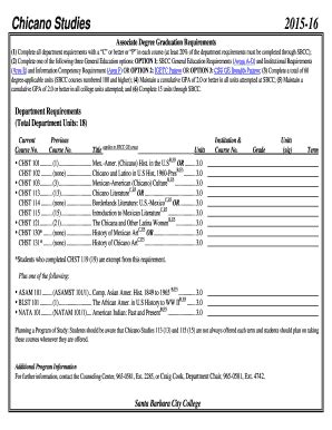 Fillable Online Sbcc 1 Complete All Department Requirements With A C