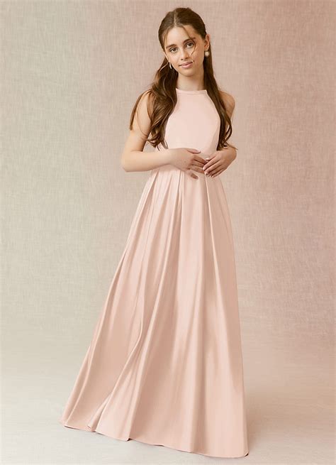 Azazie Arianthe Junior Bridesmaid Dress In Blushing Pink Azazie