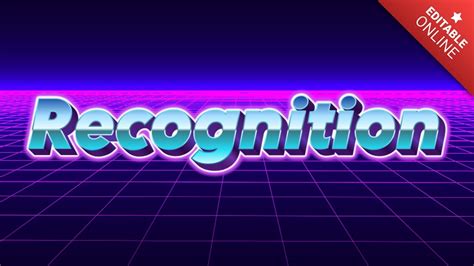 Recognition Word Art Graphic Text Effect Generator