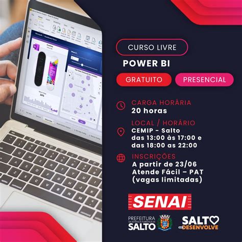 Prefeitura De Salto E Senai Oferecem Curso Gratuito De Power BI