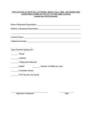 Fillable Online APPLICATION OF RAFFLES 003 Fax Email Print PdfFiller