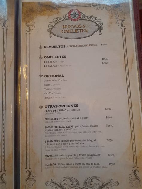 Carta del pub y bar Confitería La Ideal Buenos Aires Suipacha 384