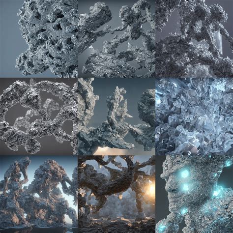 Crystal Structures Octane Render Unreal Engine Stable Diffusion