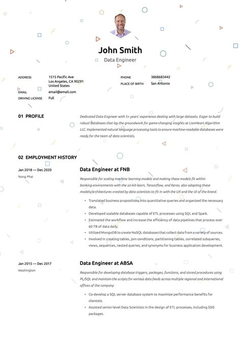 17 Data Engineer Resume Examples Guide Pdf Word