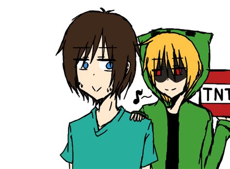 Minecraft Steve And Creeper By Namelessparadox On Deviantart