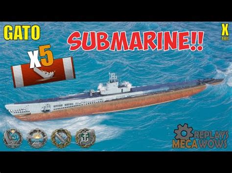 Submarine Gato Ranked Kills K Damage World Of Warships Gameplay