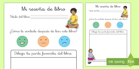 Ficha de actividad Mi reseña de libro teacher made