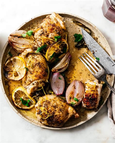 Semana de recetas de pollo asado con limón y pimienta al horno fácil